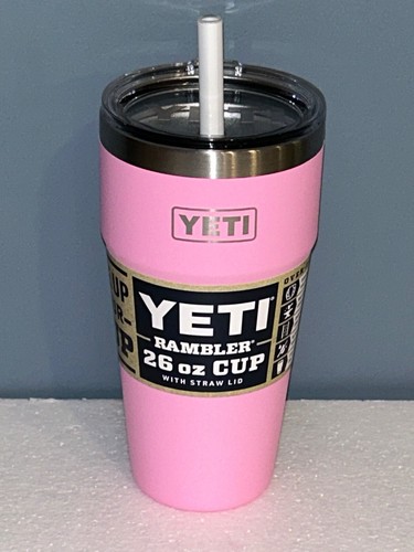 Yeti Power Pink Rambler 26 oz Stackable Cup w/Straw Lid NEW | eBay