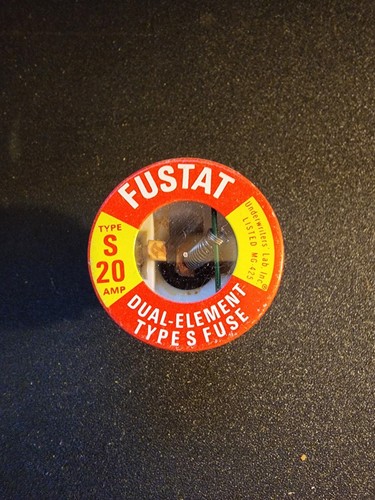 Single FUSTAT S20- 20AMP, DUAL-ELEMENT, TYPE S FUSE | eBay