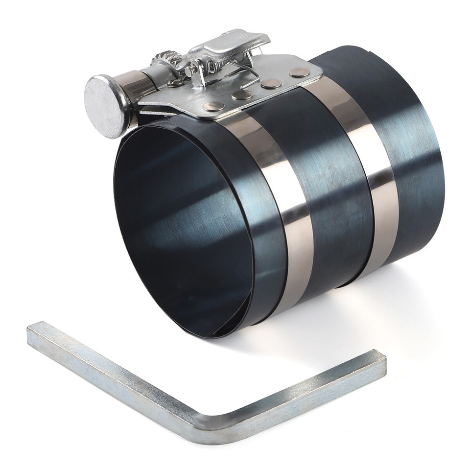Piston Ring Compressor Professional Piston Install Tool with Wrench 2-1 ...