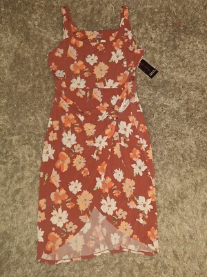 Juniors No Boundaries Size XXL Sleeveless Midi Wrap Dress Clay Brick ...