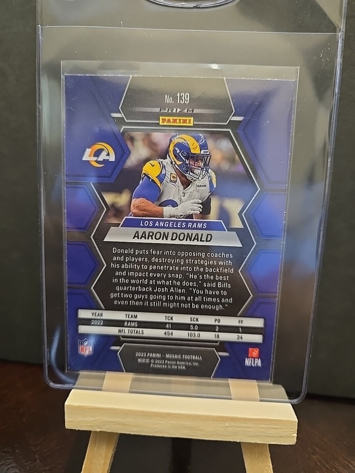2023 Panini Mosaic GENESIS SSP Aaron Donald Los Angeles Rams #139 Prizm ...