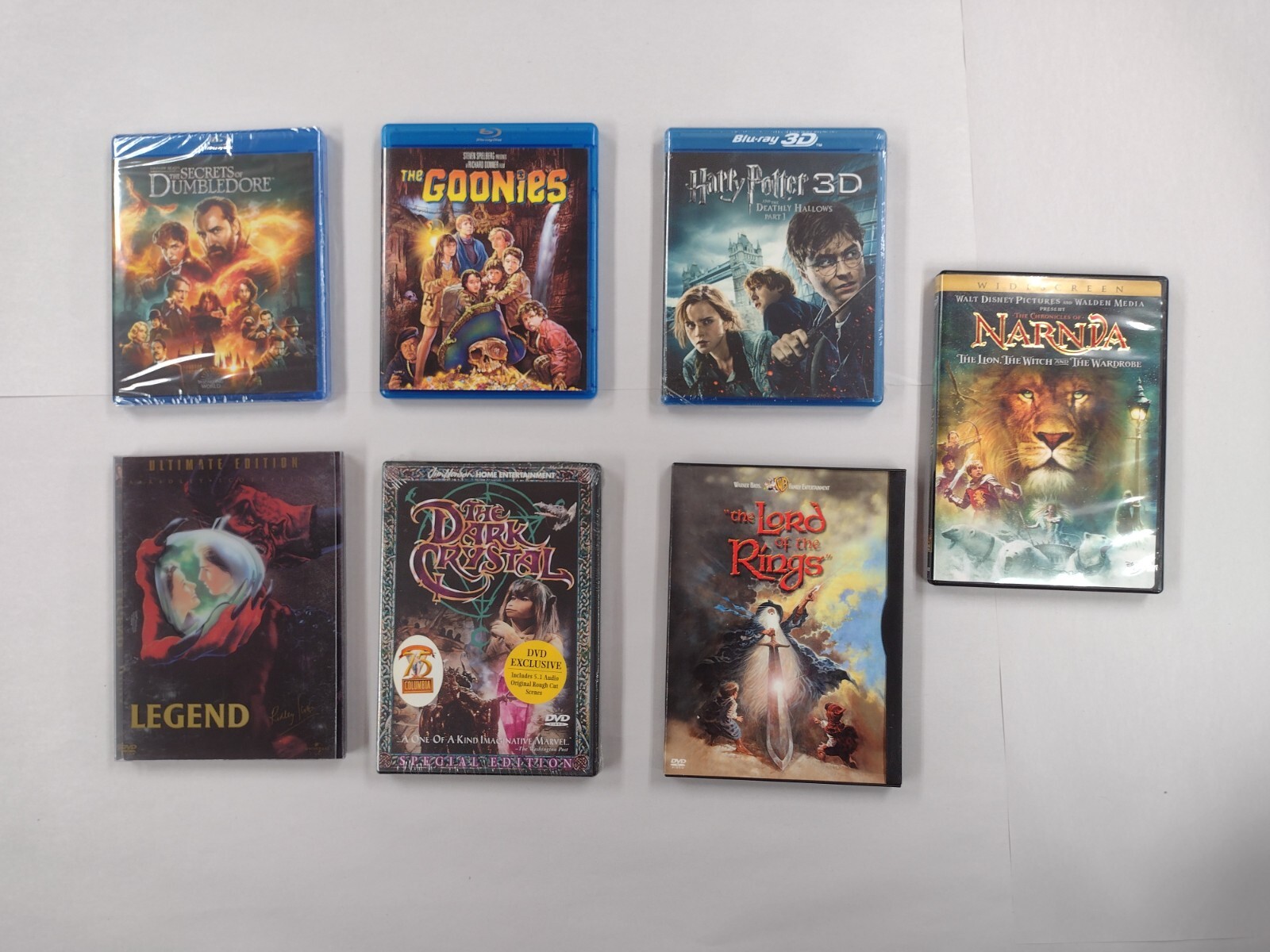 Fantasy / Adventure Lot of 7, Goonies, Harry Potter, Dark Crystal, DVDs ...