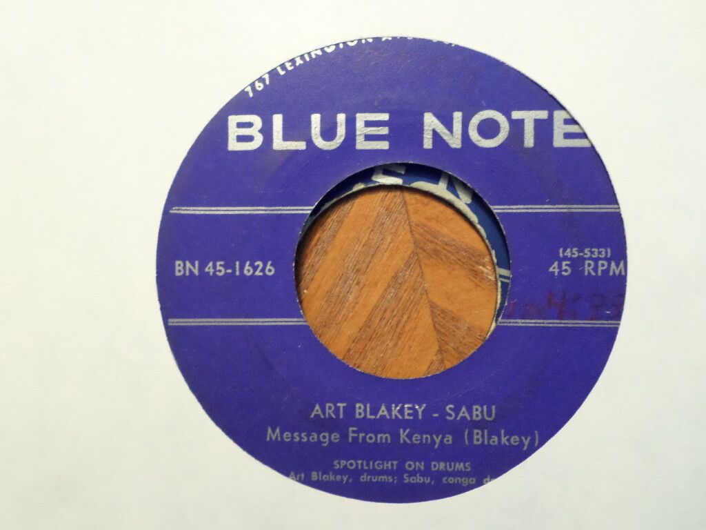 'BLUE NOTE 45 RECORD/ART BLAKEY/NOTHING BUT SOUL/SABU MESSAGE FROM ...