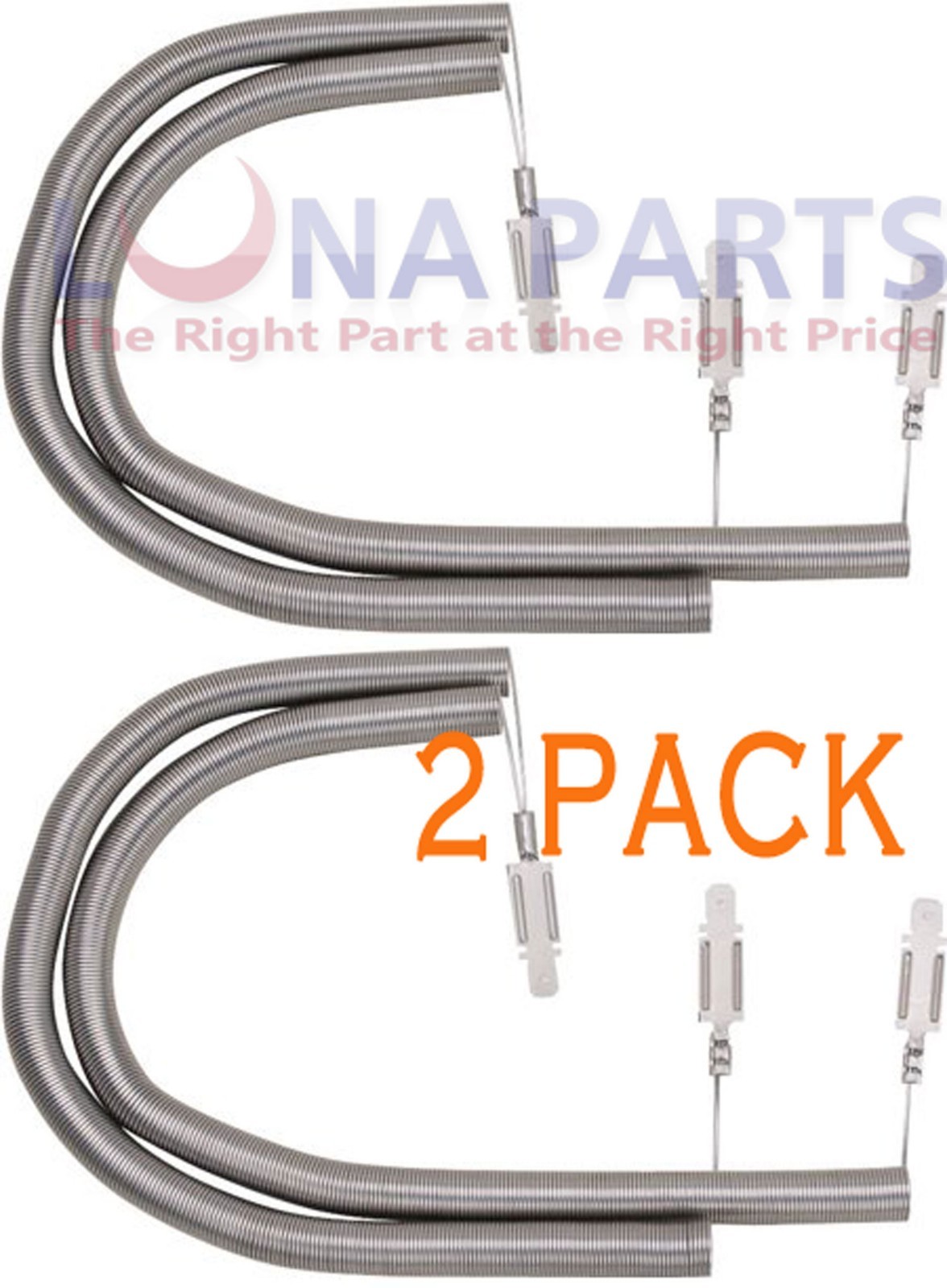 (2 PACK) WE11X10007 Dryer Heating Element Coils fits WE11M23 AP2620171 ...