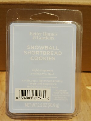 1 pack/6 cubes BHG Highly Fragranced Scented Wax: Snowfall Shortbread ...