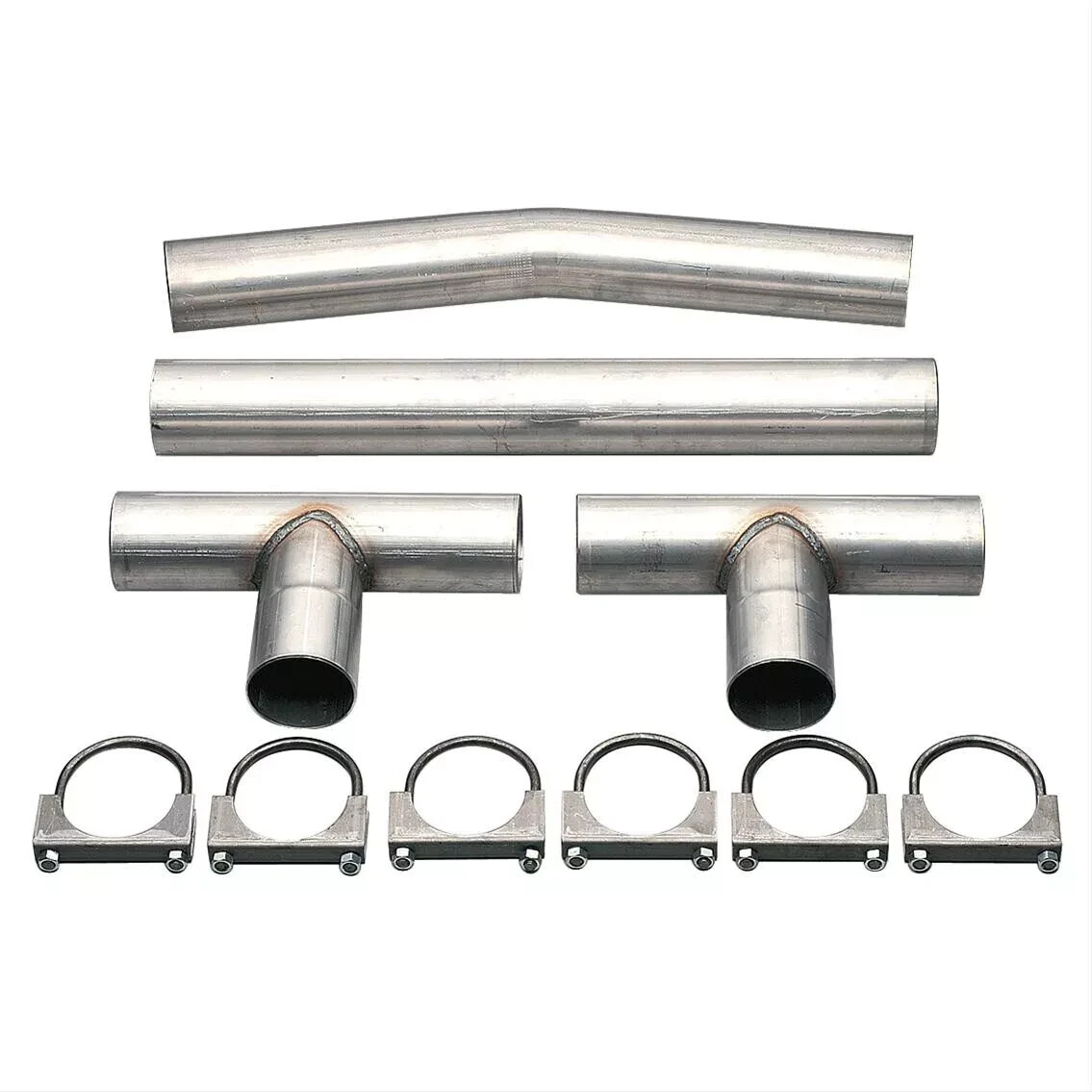 UNIVERSAL DUAL EXHAUST H-PIPE CROSSOVER BALANCER KIT 2.25" ALUMINIZED ...