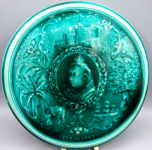 Minton Queen Victoria Round Tile Trivet - Diamond Jubilee 1897 ...