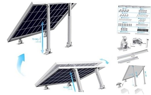 2-Pack Adjustable Solar Panel Mounting Brackets - Universal Tilt Stand ...