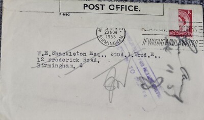 Envelope With Officially Sealed In The Post Office Label, Postmatk 23 ...