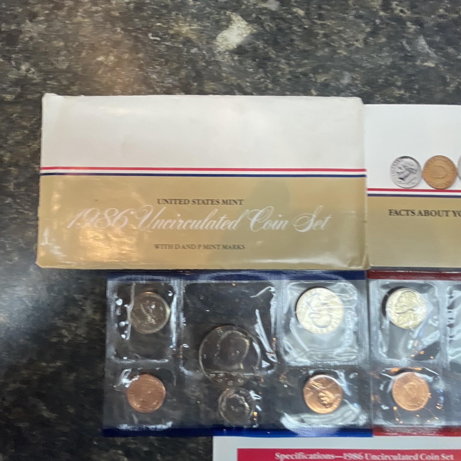 1986 US Mint uncirculated set in original packaging, 10-coin set + mint ...