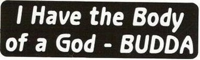 Motorcycle Sticker for Helmets or toolbox #792 I have the body of a god ...