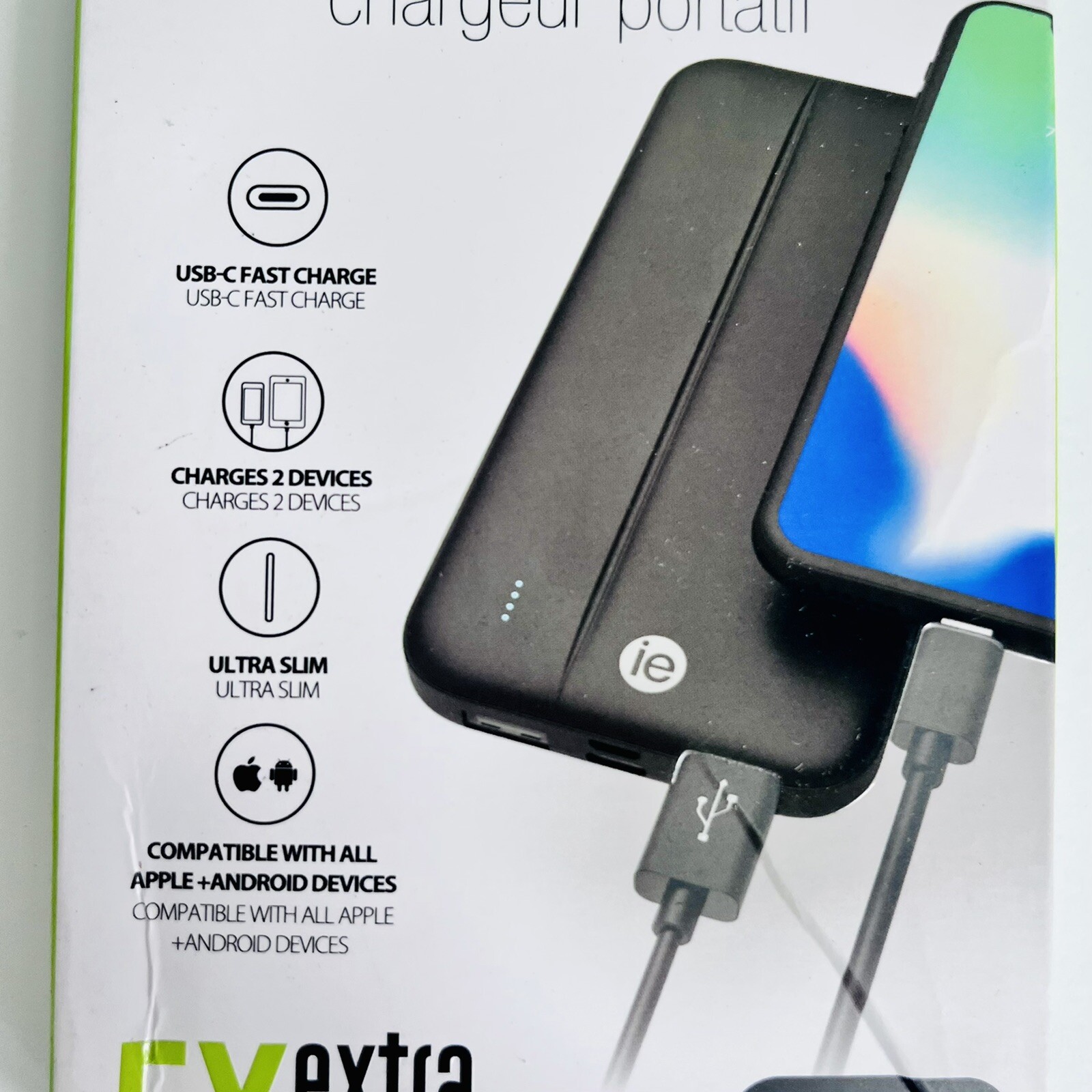 IEssentials IEC-PB10-BK 10000 MAH Power Bank Dual USB | eBay