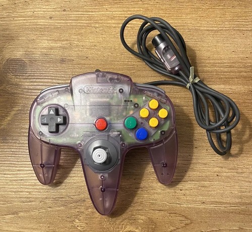 Nintendo 64 N64 OEM Controller Atomic Purple Authentic - Stiff Stick ...