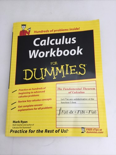 Calculus Workbook for Dummies by Mark Ryan (2005, Trade Paperback ...