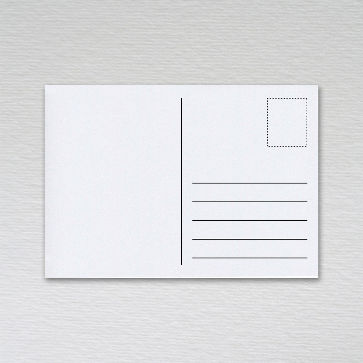 Blank Postcard Back Side