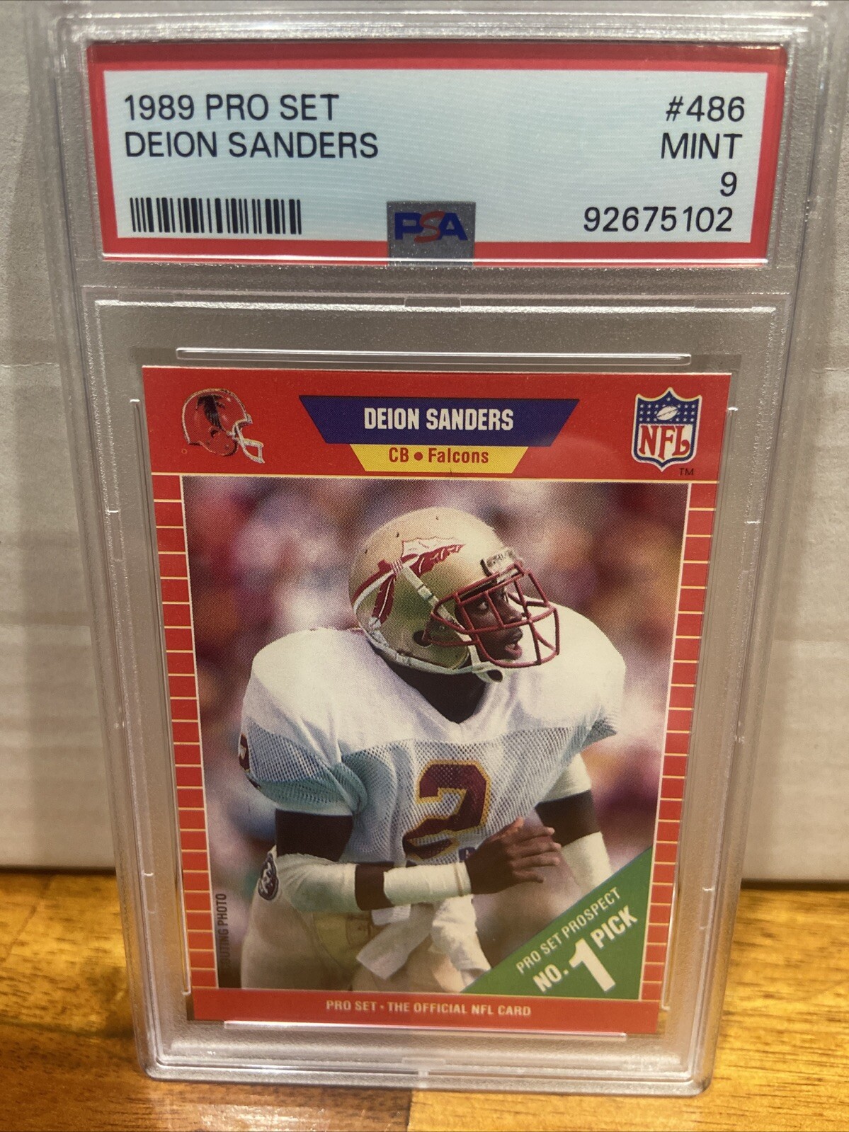 1989 Pro Set Deion Sanders PSA 9 #486 Falcons Rookie RC | eBay