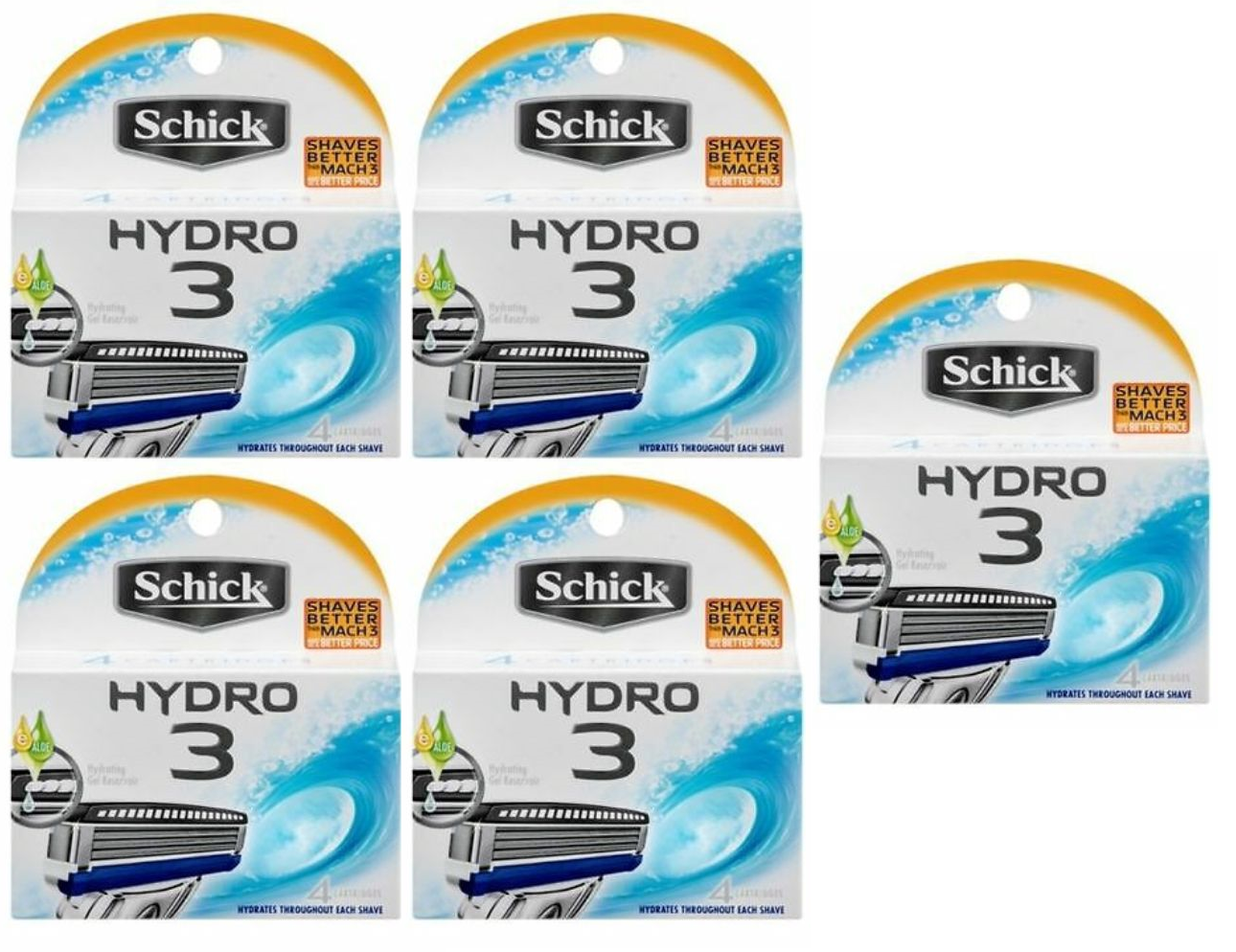 Schick Hydro 3 Refill Razor Blades for Men, 20 Cartridges | eBay