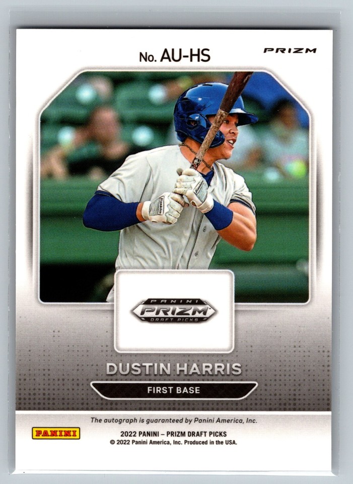 2022 Panini Prizm Draft Picks #AU-HS Dustin Harris Auto Silver Prizm | eBay