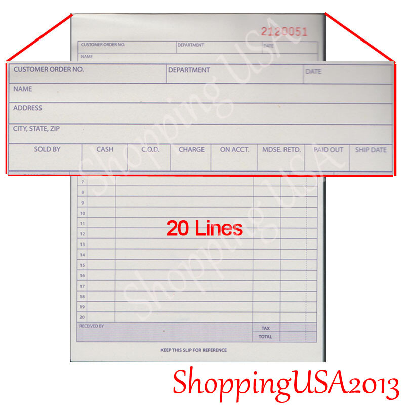 41 Pcs Invoice Books Sales Order Receipt Form List Carbonless 50 Sets 2 ...
