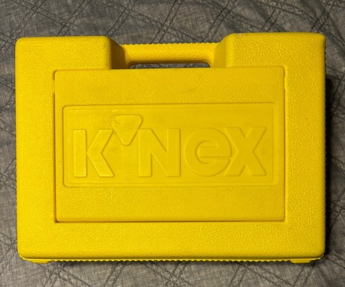 Vintage (FULL) K'NEX Yellow Box Hard KNEX Carrying Carry Case Organizer ...