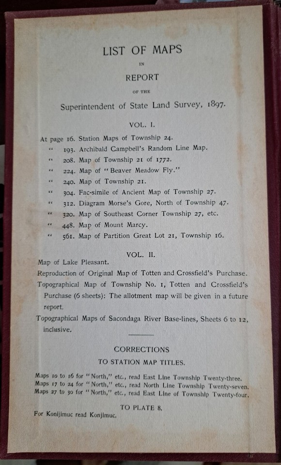 Verplanck Colvin Adirondack Survey 1897 Vol Two 15 Maps | eBay