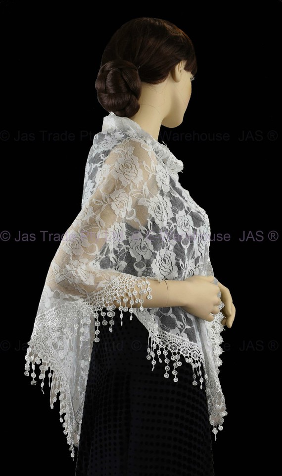 Triangle Lace Scarf Catholic Latin Mass Shawl Chapel Veil Mantilla ...