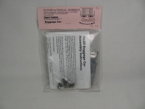 O SCALE On30 CHIVERS FINELINES 14' SHORT BAGGAGE CAR KIT INCLUDES ...