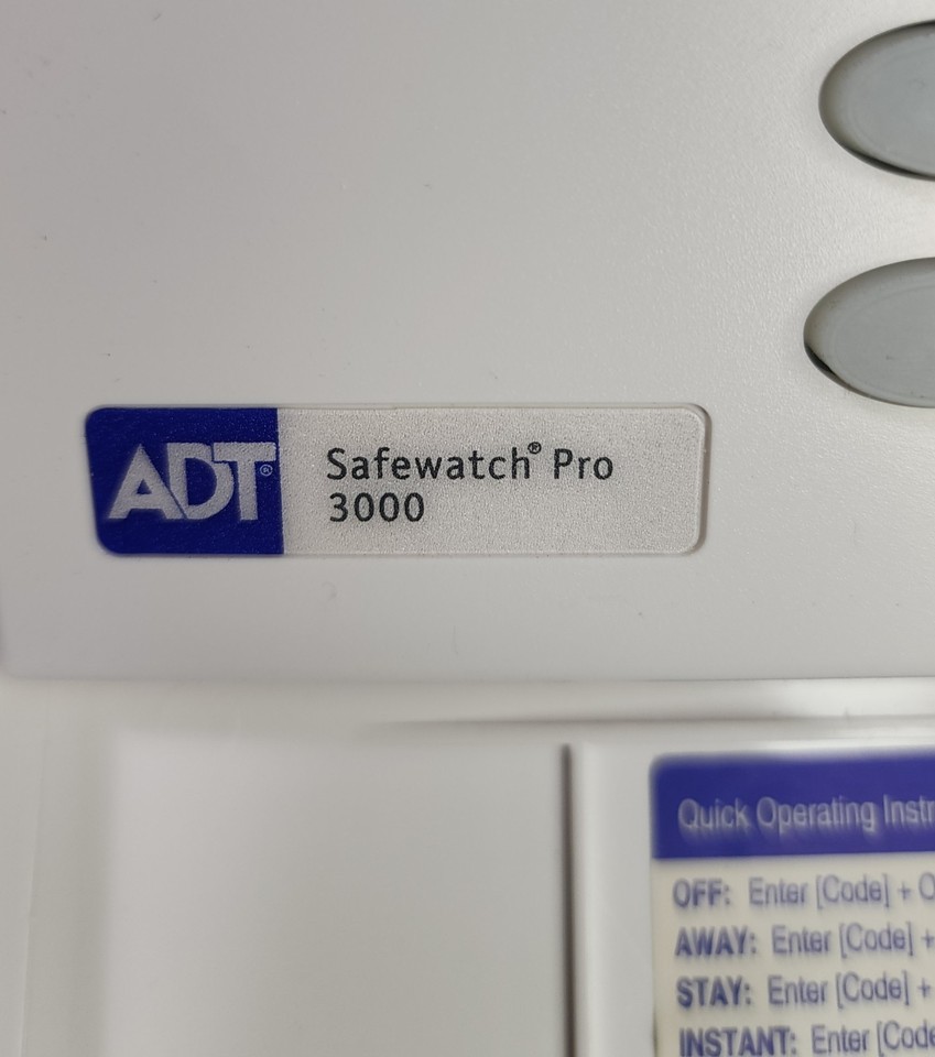 ADT Safewatch PRO 3000 Honeywell Ademco 6150 Hardwired Security Alarm ...