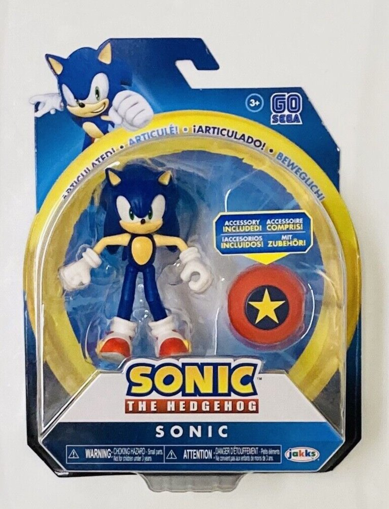BNWT Jakks Sonic The Hedgehog - Sonic with star spring Action Figure 4 ...
