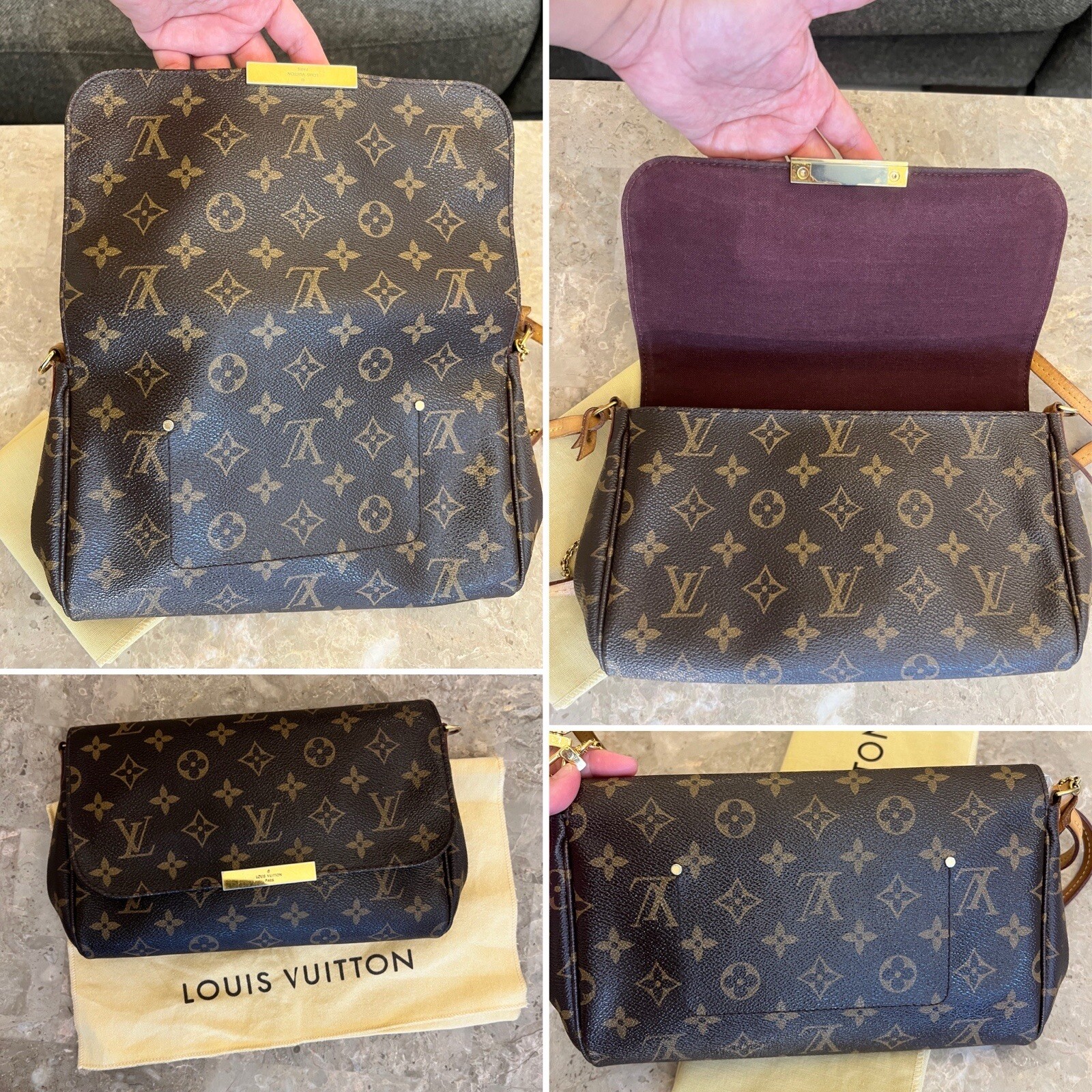 Auth Louis Vuitton Monogram Favorite MM Crossbody Bag GHW SALE | eBay