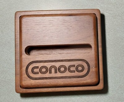 Vintage CONOCO Walnut Post It note Holder Sz 3M R-330 NOS | eBay
