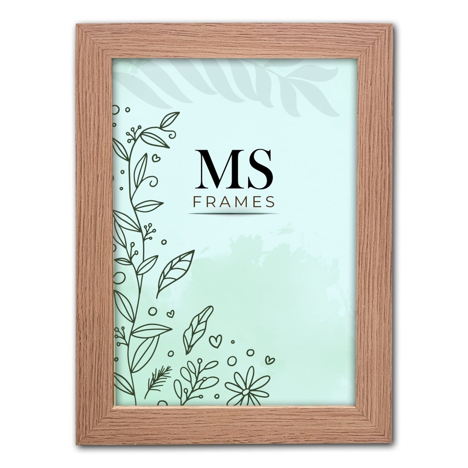 Walnut Oak & Dark Oak Frame A2. A3 A4 A5 Black Picture White Poster ...