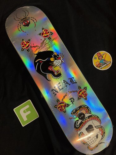 RARE SIGNED Holo Primitive Robert Neal Skateboard Deck Tattoo Black ...