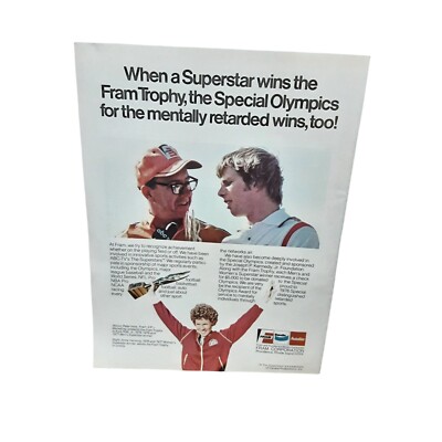 1977 Fram Special Olympics with Anne Henning Kyle Rote Jr Original ...