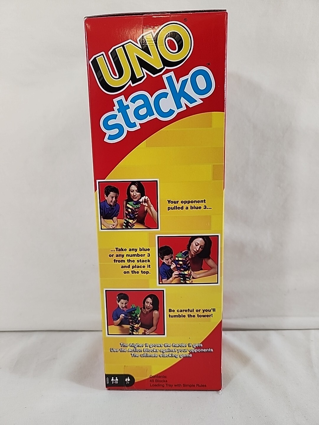 UNO Stacko Party Game Colored Stacking Blocks Balance Mattel | eBay