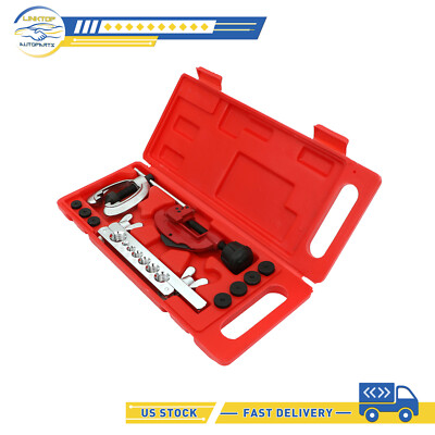 3/16" 5/8" 7 DIES AUTOMOTIVE BRAKE LINE TUBE CUTTER DOUBLE FLARING TOOL ...
