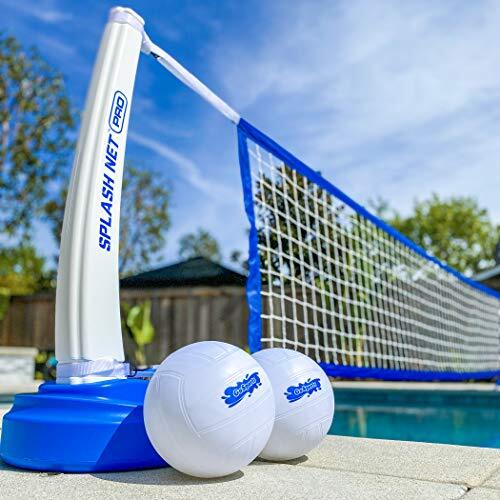 Swimming Pool Fun Volleyball Net Game Set Includes 2 Water Volleyballs ...