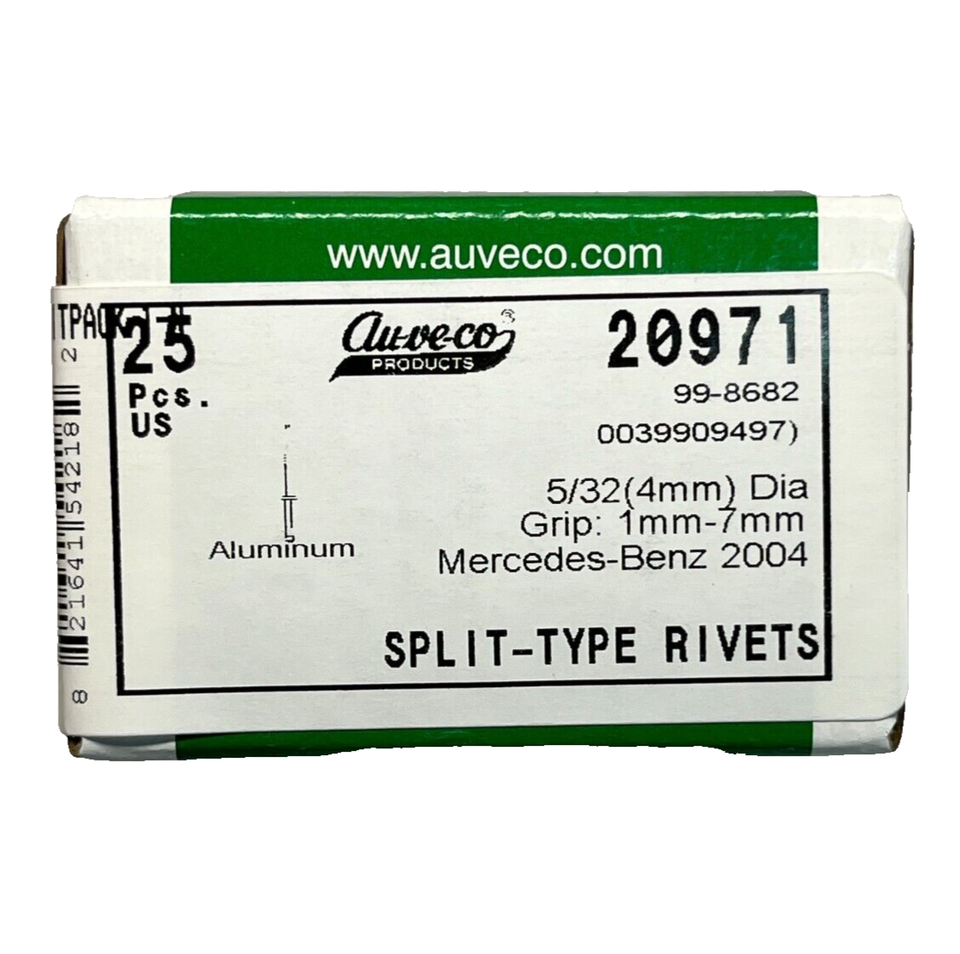 25 Split Type Aluminum Rivets Auveco 20971 Mercedes - Benz 2004 : ...