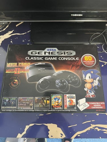 AtGames Sega Genesis Classic Mini Game Console w/ 80 Built-In Games ...
