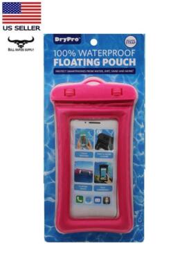 100% Waterproof Floating Pouch Phone Case Hands Free with Strap, Pink ...