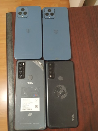 Lot of 4 T-Mobile REVVL 6 5G 64GB (2) /TCL T701DL and other Smartphone ...