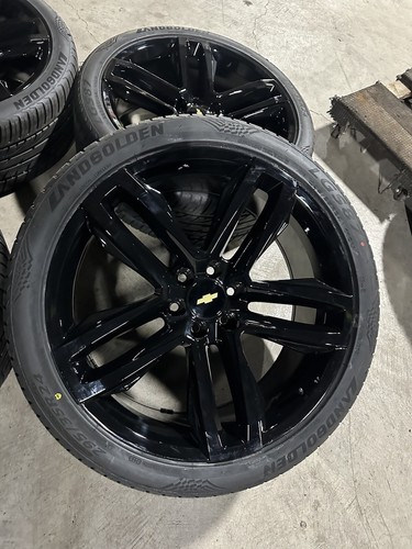 24" BLACK RST Trailboss Chevy LTZ GMC Cadillac Wheels Rims Tires | 4x4 ...