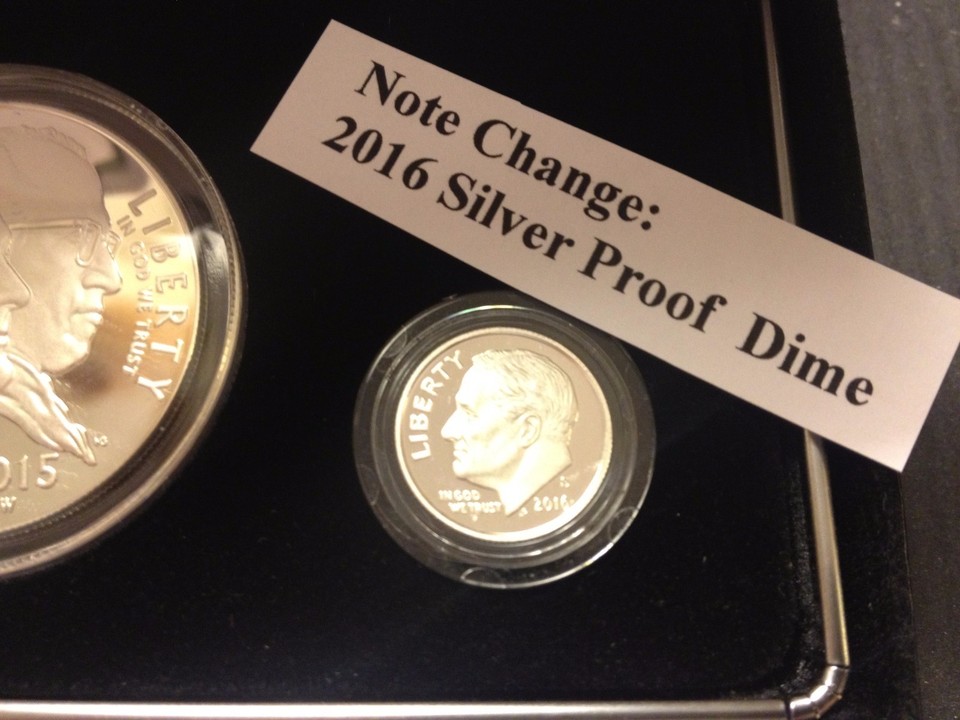 W March of Dimes Set 2015 Dollar 2014 S Clad & 90% Silver Proof Dime No ...
