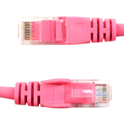 0.5m Pink Cat6 RJ45 LAN CABLE PC Console Modem Router Wire FAST GIGABIT ...