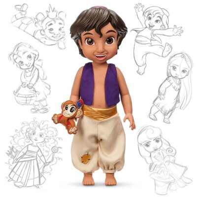 New Disney Store Aladdin Animators Toddler Collection 16" Dolls Abu ...