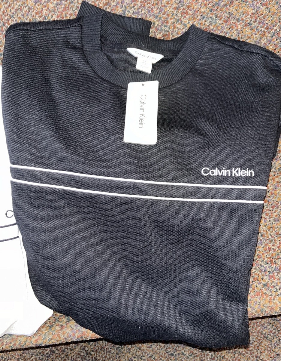 Calvin Klein Crew Neck Sweatshirt Black M,XL, & White L,XL Calvin Klein Crew Neck Sweatshirt Black M,XL, & White L,XL