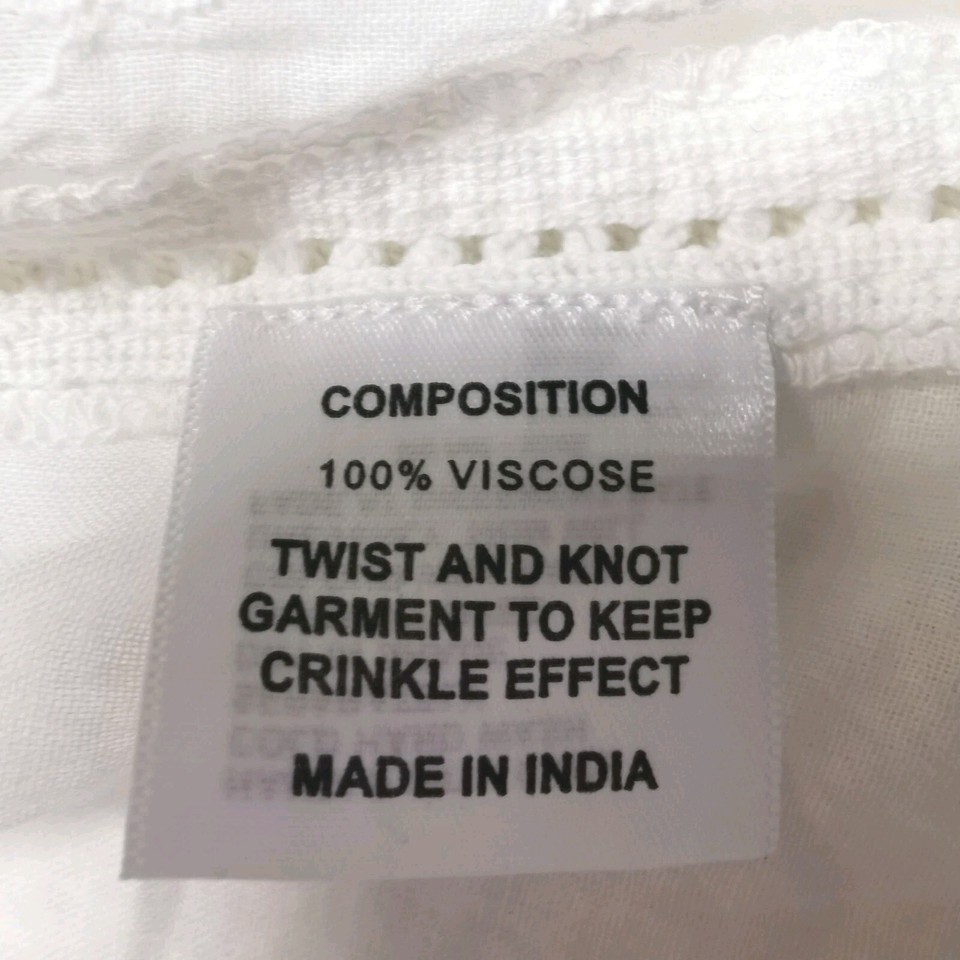 Ruby Yaya NWT Peasant Top Size XL White 3/4 Bell Sleeves Lace Tassels ...