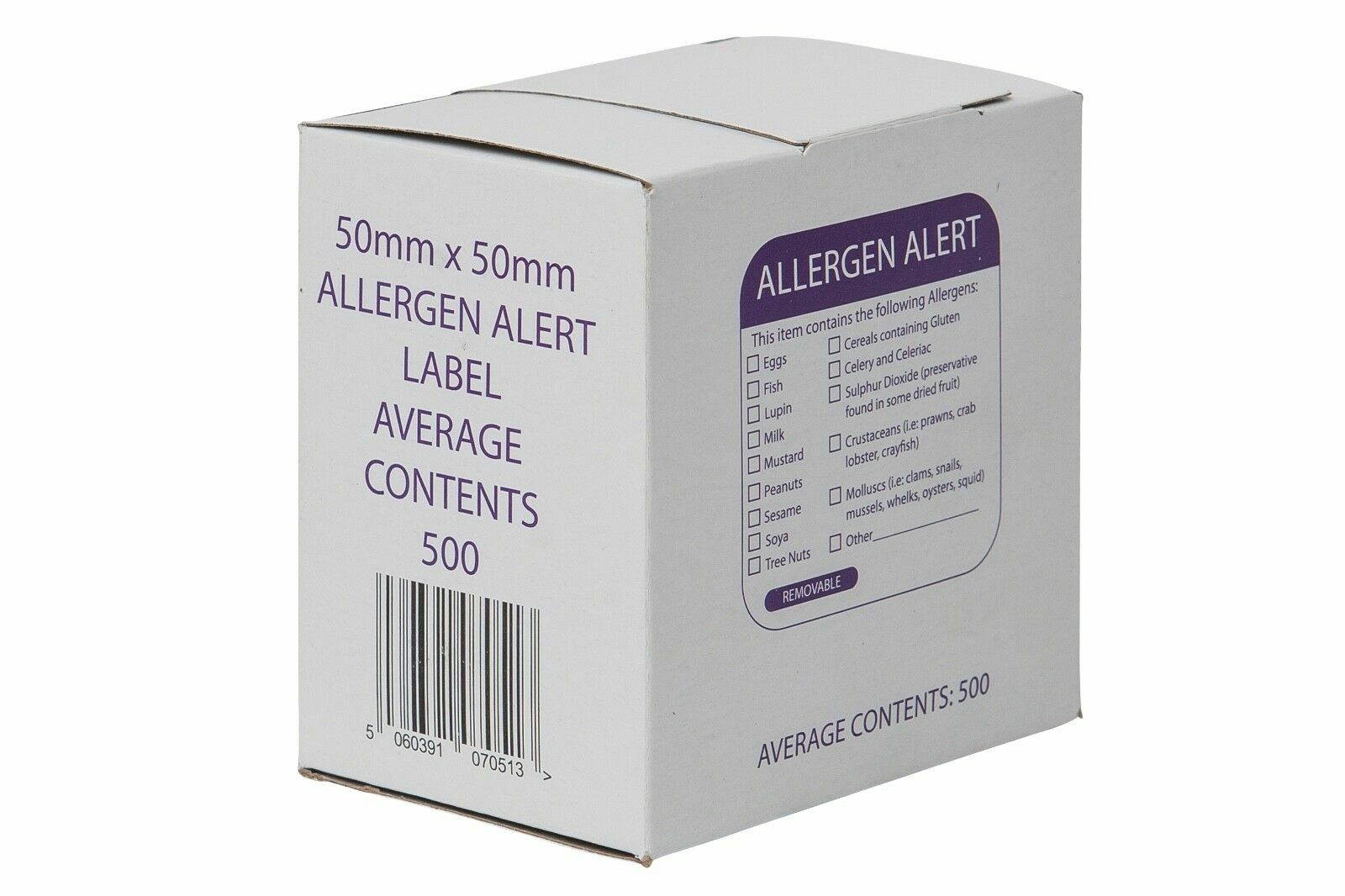 Food Allergy Allergen Warning Labels – 500 Catering Stickers Roll with ...