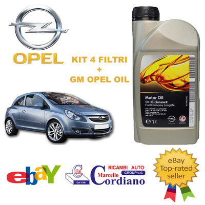 KIT TAGLIANDO + OLIO ORIGINALE GM OPEL CORSA D 1.3 CDTI MULTIJET DAL ...