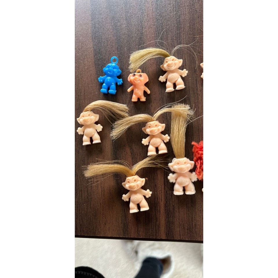 Vintage 19 Miniature Troll Dolls Gumball Machine Prize 1" Vintage 1960 ...